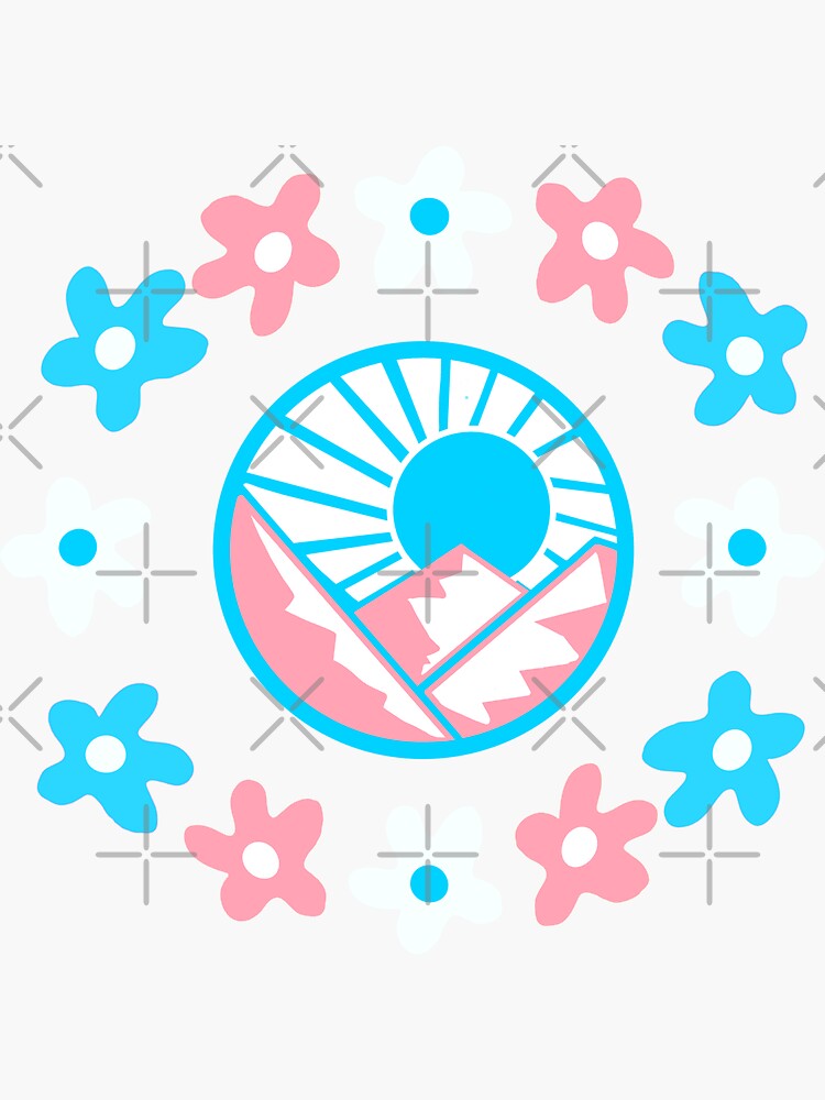 "trans subtle mountain " Sticker for Sale by mariahmdesign | Redbubble