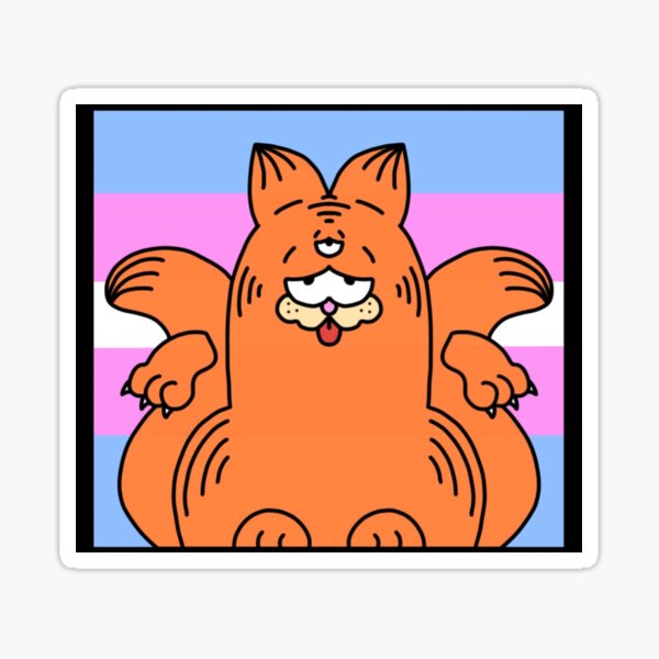 Pegatina «Derechos trans cósmicos de Garfield» de Daisyofstars | Redbubble