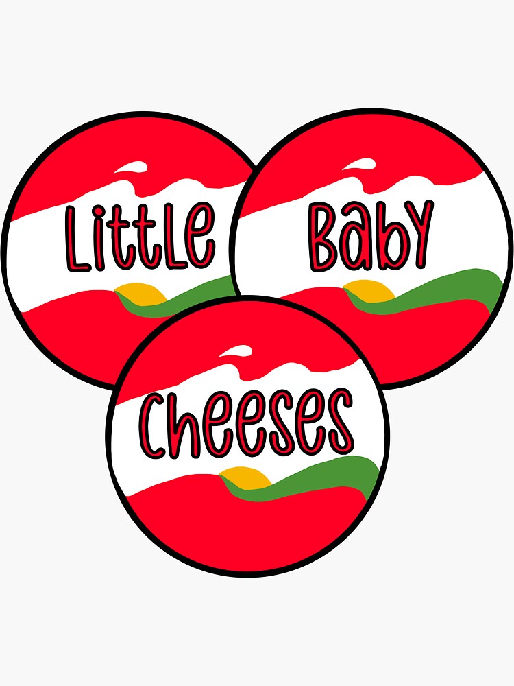 "Little Baby Cheeses" Sticker for Sale by GoToHeloise | Redbubble