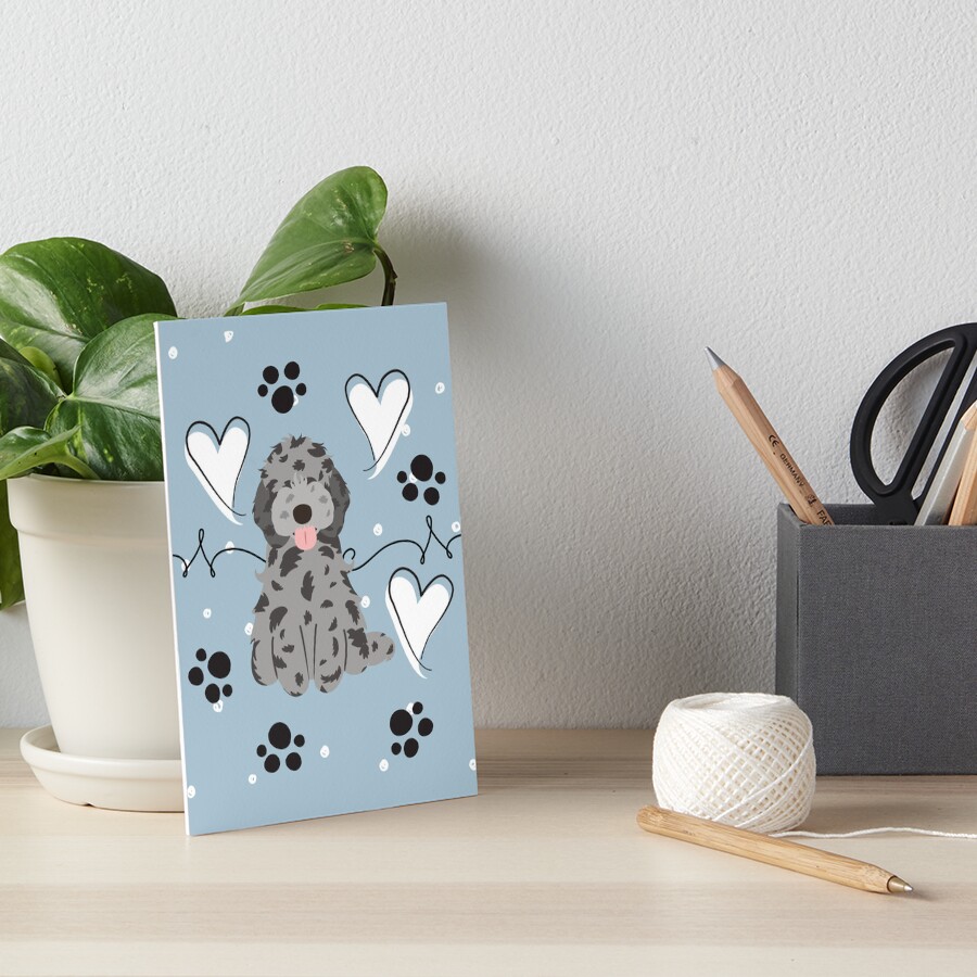 "Love Blue Merle Cockapoo Cavapoo Cavoodle" Art Board Print by ...