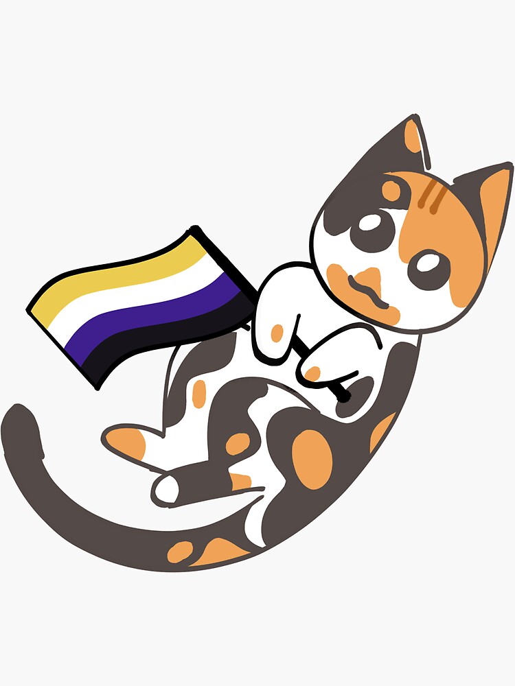 "calico cat nonbinary flag" Sticker for Sale by lielking | Redbubble