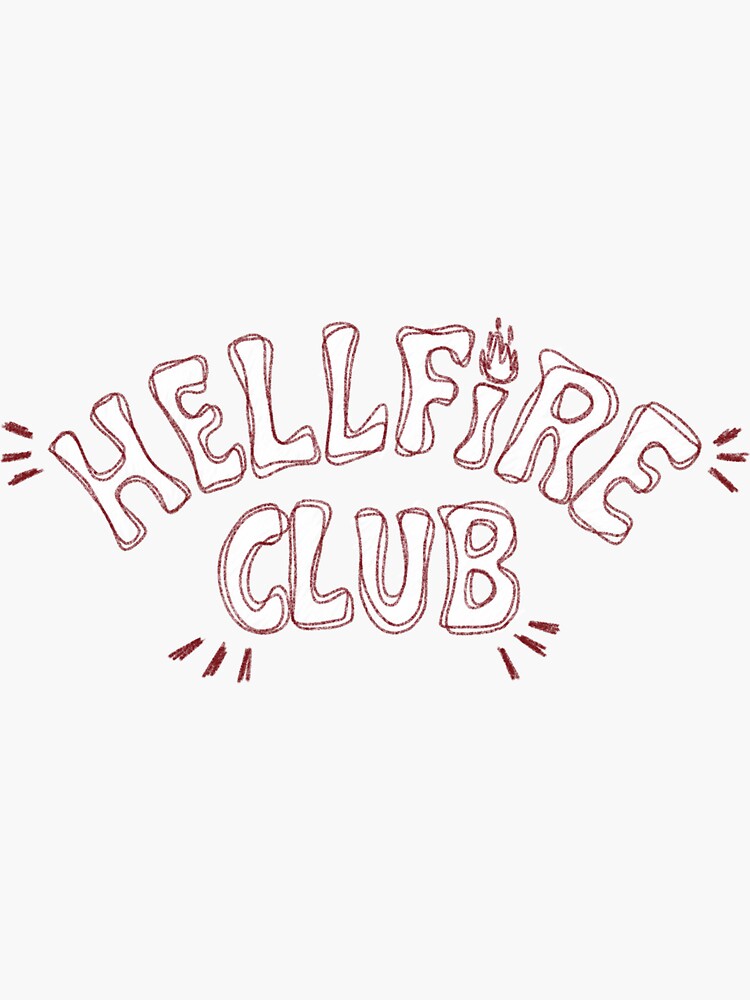"hellfire club" Sticker for Sale by ilybehappy | Redbubble