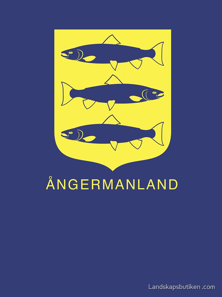 "Three Fat Salmons, the Coat of Arms of Ångermanland, Sweden, Yellow ...