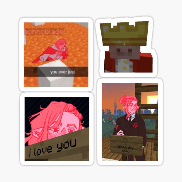 "Technoblade Stickers" Sticker by Darling-Dolly | Redbubble