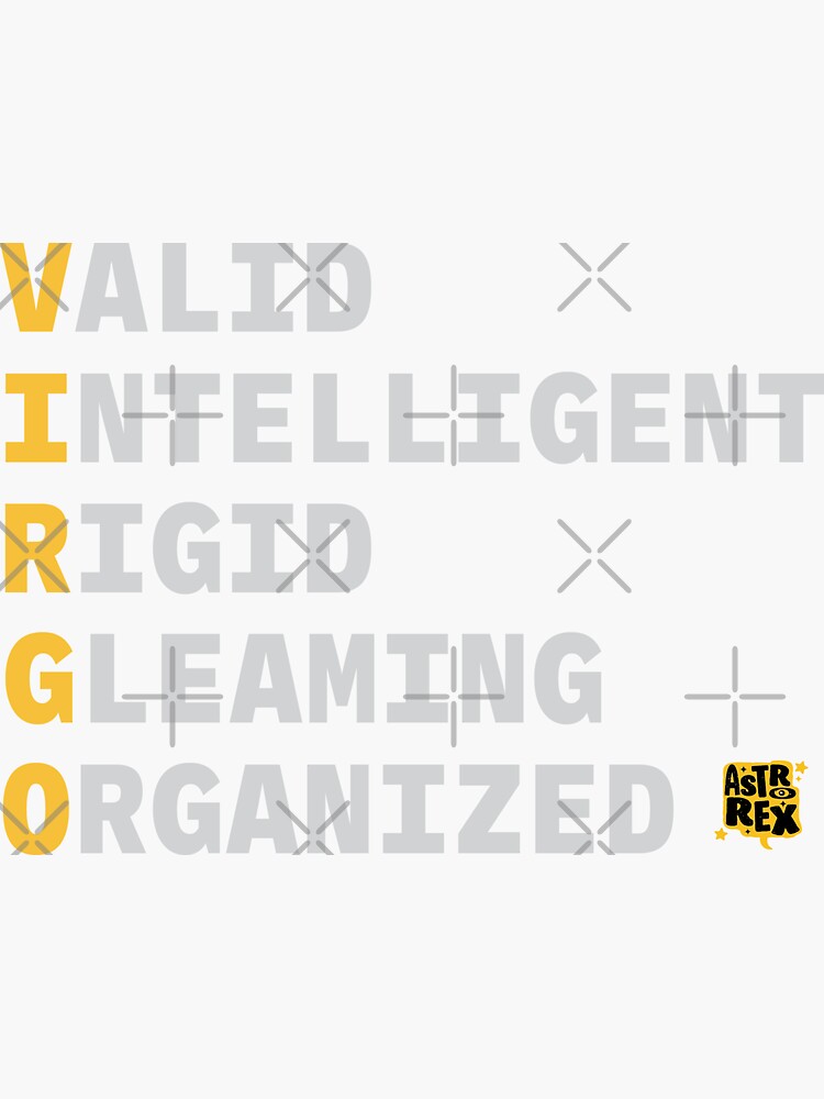 "AstroRex Virgo Vibes" Sticker for Sale by AstroRex | Redbubble