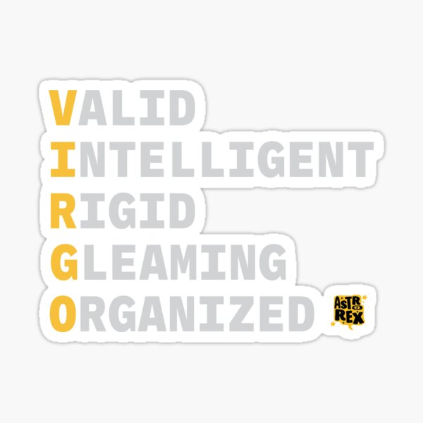 "AstroRex Virgo Vibes" Sticker for Sale by AstroRex | Redbubble