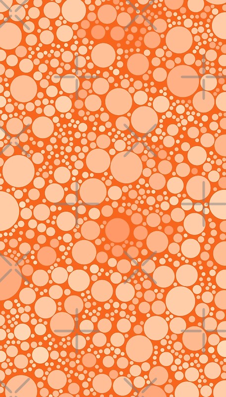 "Orange Soda Bubble Polka Dots Pattern" by patternsoup | Redbubble
