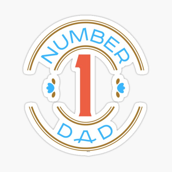 "Number 1 Dad" Sticker for Sale by Holidays-QM | Redbubble
