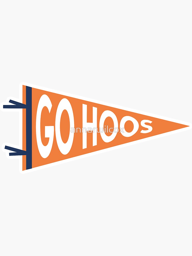 "University of Virginia "Go Hoos" Flag" Sticker for Sale by annarwilcox ...