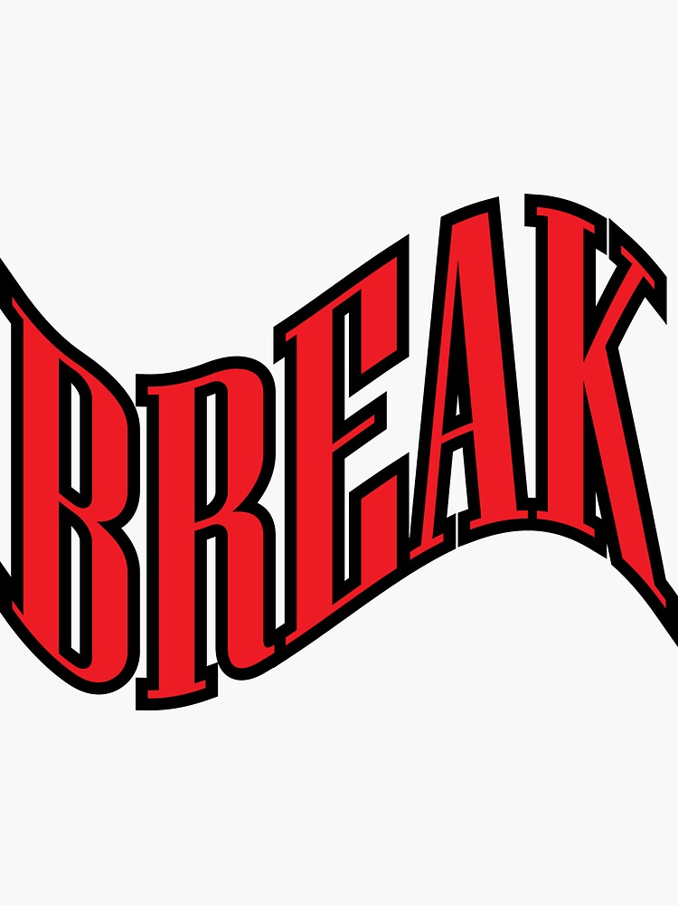 "Bold BREAK Streetwear Logo Artwork" Sticker for Sale by PublicUniform ...