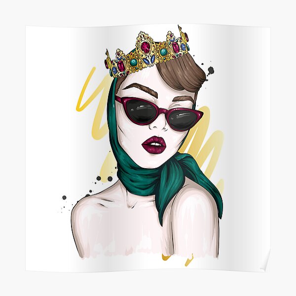 "queen baddie" Poster for Sale by VerboShop | Redbubble
