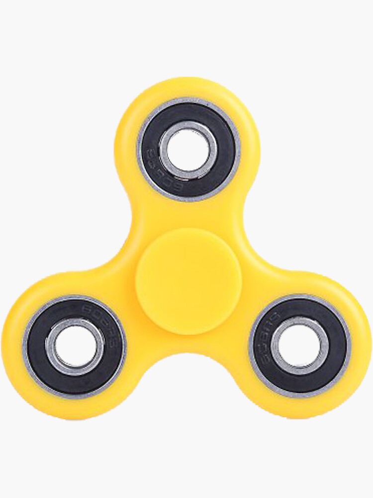 "Yellow Fidget Spinner" Sticker by Cheesy-Puffs | Redbubble