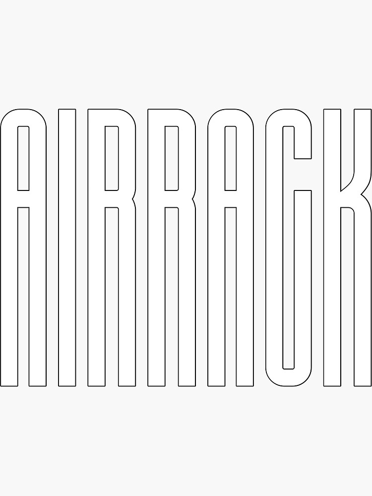 "Airrack typography " Sticker for Sale by GODSIK | Redbubble