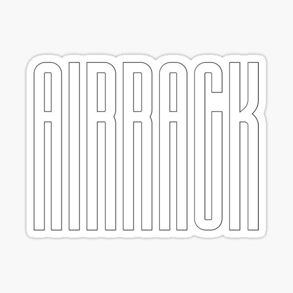 "Airrack typography " Sticker for Sale by GODSIK | Redbubble