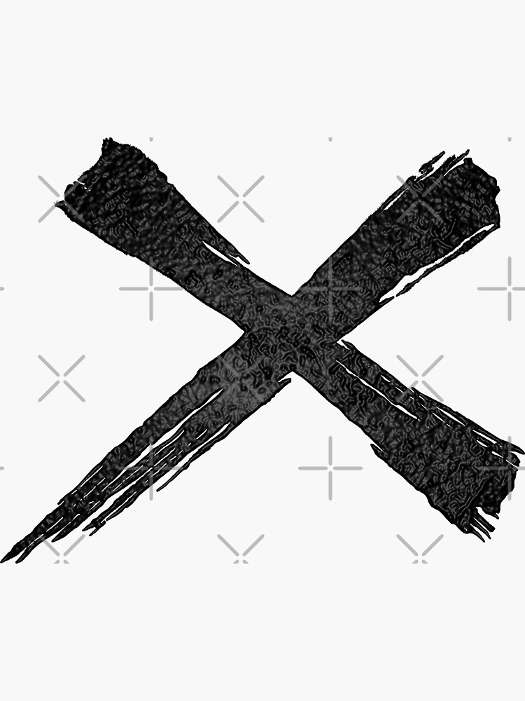 "Earth X Logo- Simple Black" Sticker for Sale by Veraukoion | Redbubble
