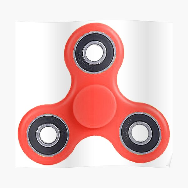 "Red Fidget Spinner" Poster by Cheesy-Puffs | Redbubble