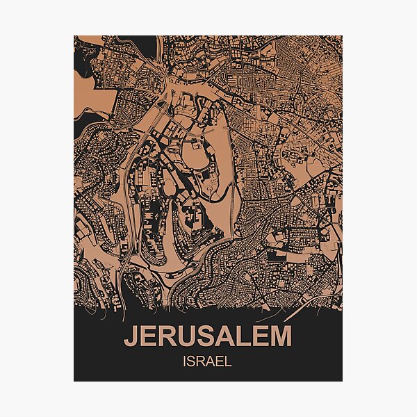 "Jerusalem Jews Judaism Moses synagogue Map Art Chocolate Jerusalem ...