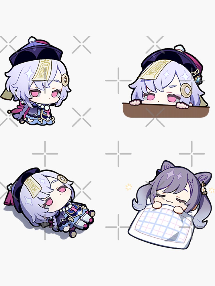 "Keqing and Qiqi Genshin Impact Chibi" Sticker for Sale by milkqtea ...
