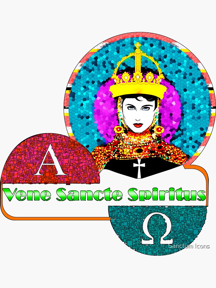 "Mary's Prayer (Vene Sancte Spiritus)" Sticker for Sale by Hyperdulia ...