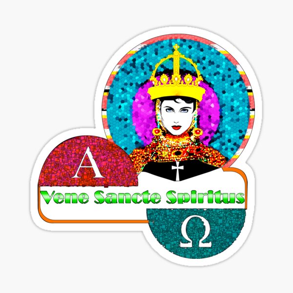 "Mary's Prayer (Vene Sancte Spiritus)" Sticker for Sale by Hyperdulia ...