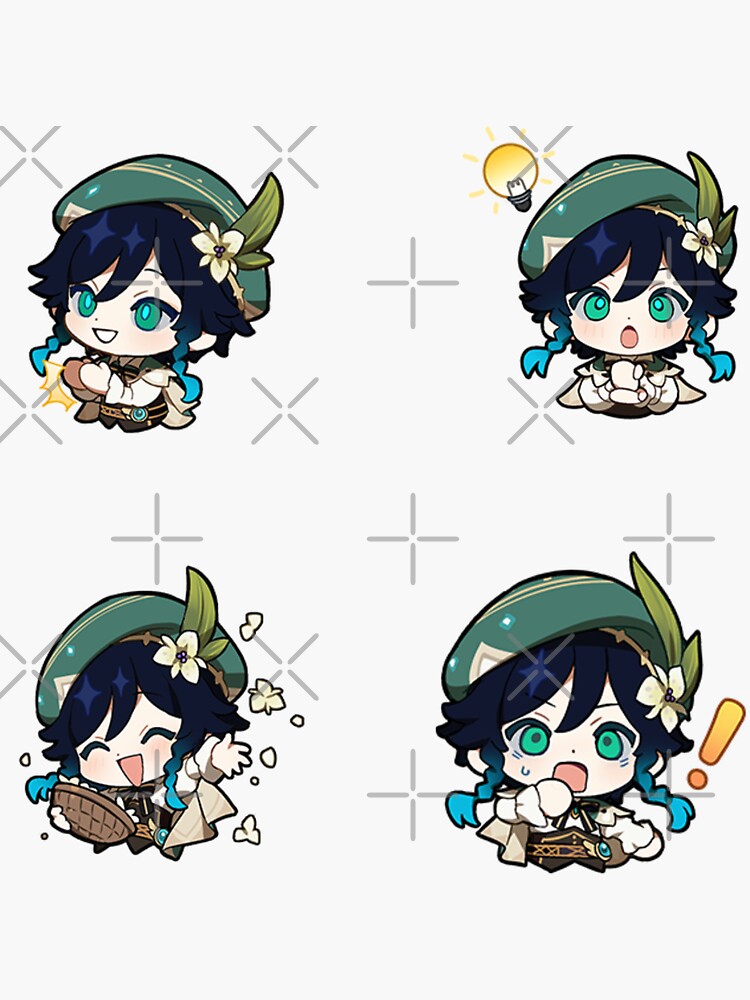 "Venti Genshin Impact Chibi" Sticker for Sale by milkqtea | Redbubble