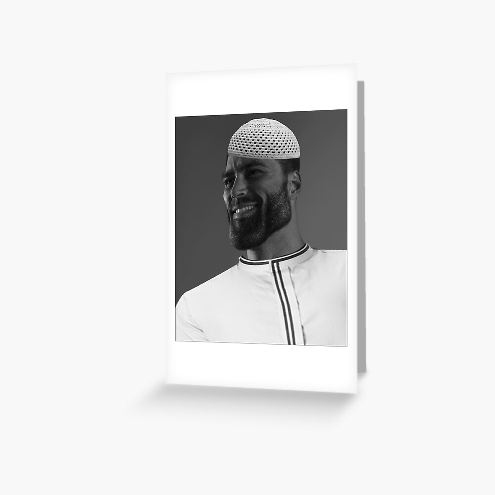 "Gigachad Muslim " Greeting Card by LucyOtama | Redbubble