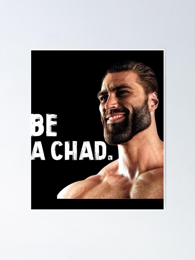 "GigaChad Tri-blend " Poster for Sale by LucyOtama | Redbubble