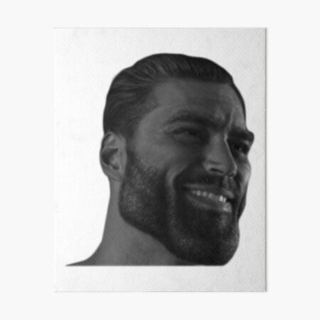 "GigaChad " Art Board Print for Sale by LucyOtama | Redbubble