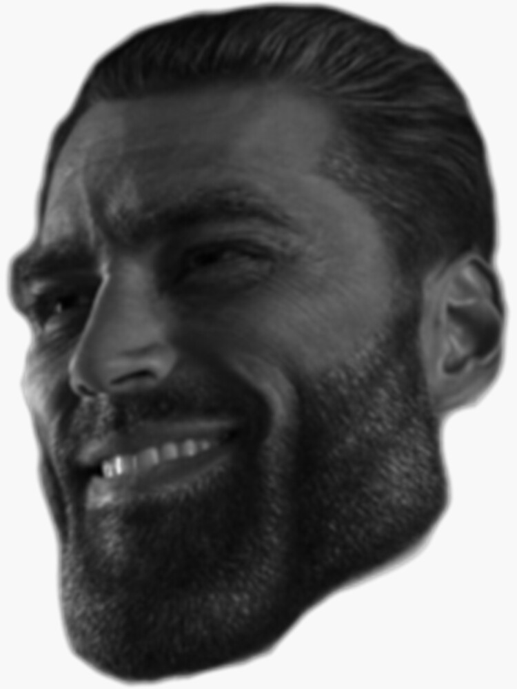 "GIGACHAD " Sticker for Sale by LucyOtama | Redbubble