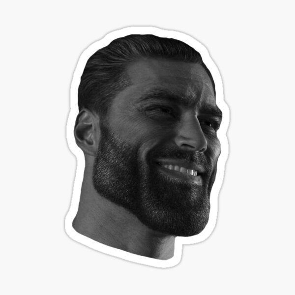 "Gigachad cutout " Sticker for Sale by LucyOtama | Redbubble