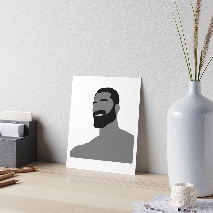 "Gigachad Vector Art " Art Board Print by LucyOtama | Redbubble