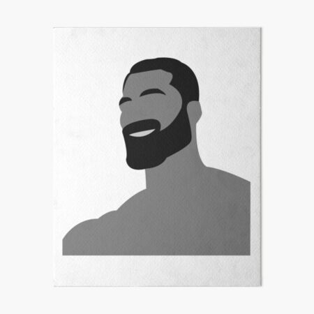 "Gigachad Vector Art " Art Board Print by LucyOtama | Redbubble