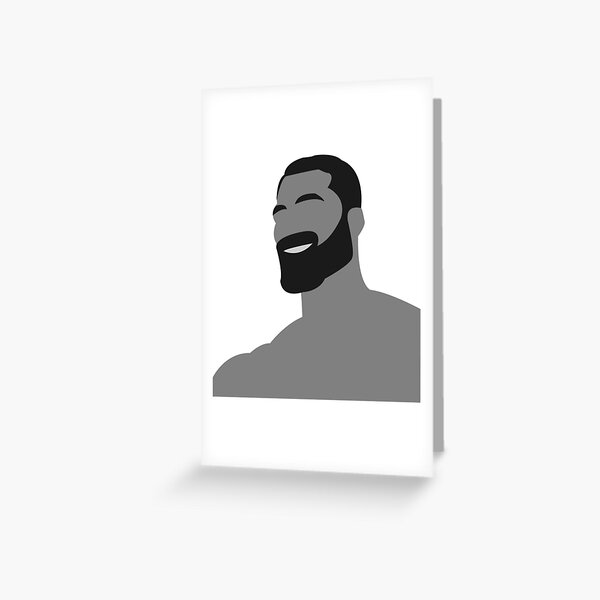 "Gigachad Vector Art " Greeting Card for Sale by LucyOtama | Redbubble