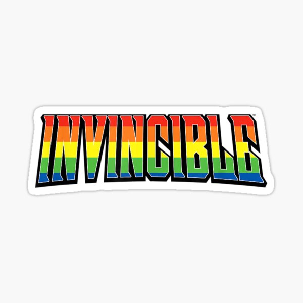 "INVINCIBLE - Pride Logo" Sticker for Sale by JackSpark17 | Redbubble