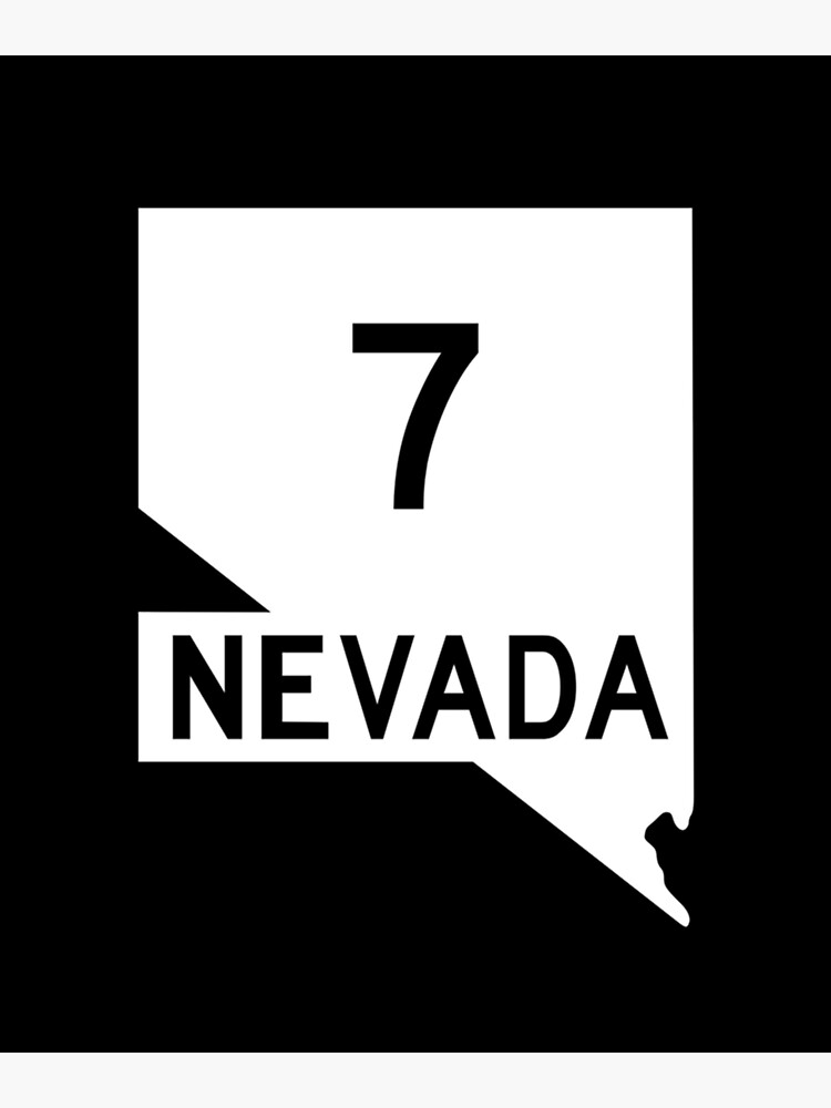 Póster «Nevada State Route SR 7 Señal de escudo de autopista de los ...