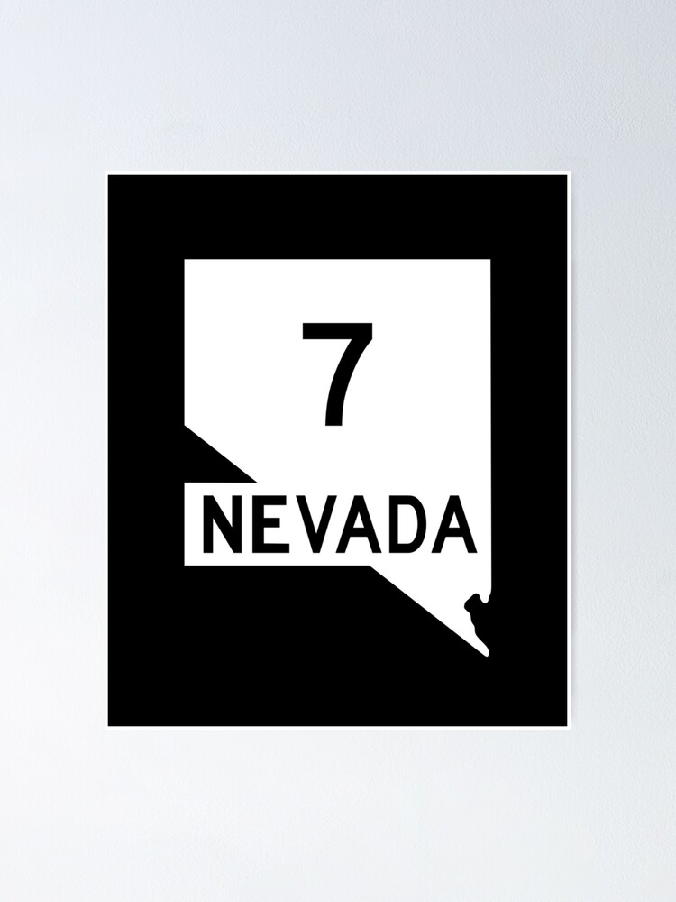 Póster «Nevada State Route SR 7 Señal de escudo de autopista de los ...