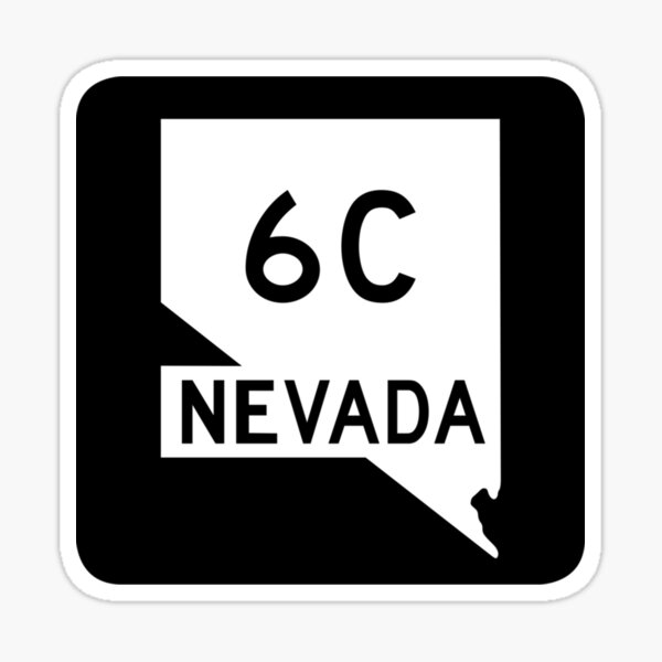 "Nevada State Route SR 6C United States Highway Shield Sign " Sticker ...