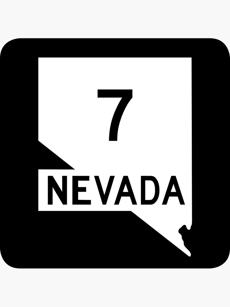 Pegatina «Nevada State Route SR 7 Señal de escudo de autopista de los ...