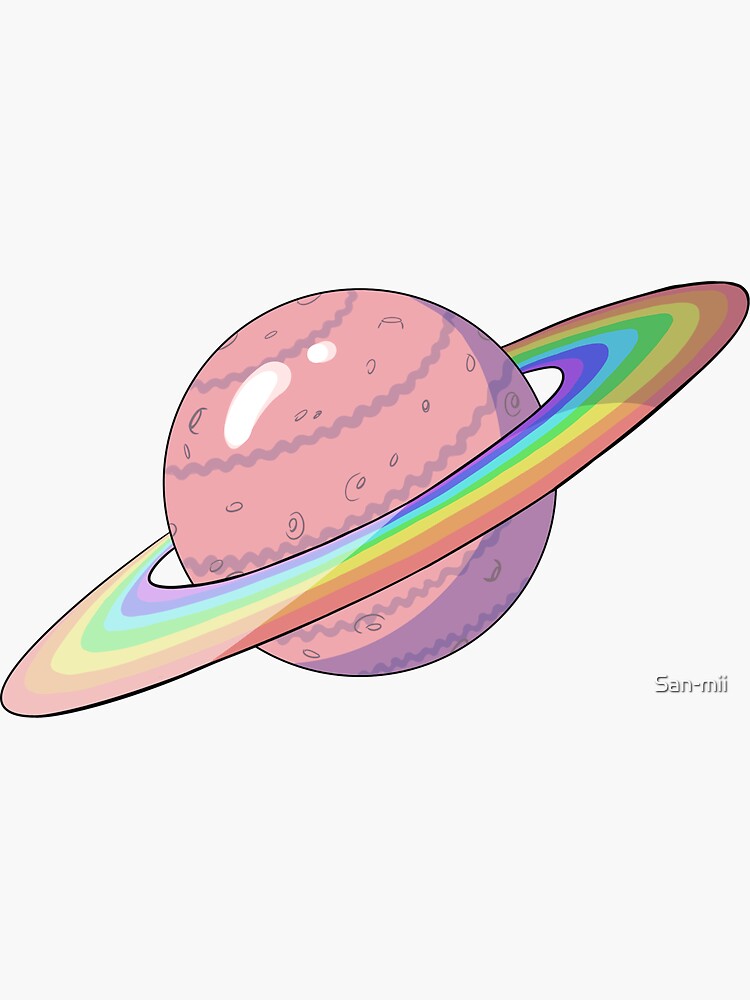 "Rainbow Planet" Sticker for Sale by San-mii | Redbubble