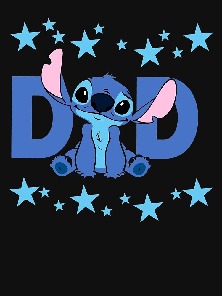 Stitch Dad Fathers Day Classic T-Shirt sold by Mercie Weary | SKU ...