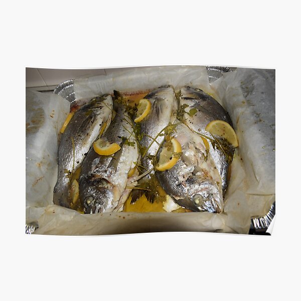 "Sea bream and lemons" Poster for Sale by Furiarossa | Redbubble