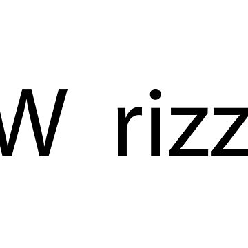 "W rizz" Sticker for Sale by mahealanidesign | Redbubble
