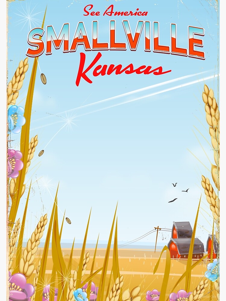 "Smallville Kansas vintage style Travel poster" Poster for Sale by ...
