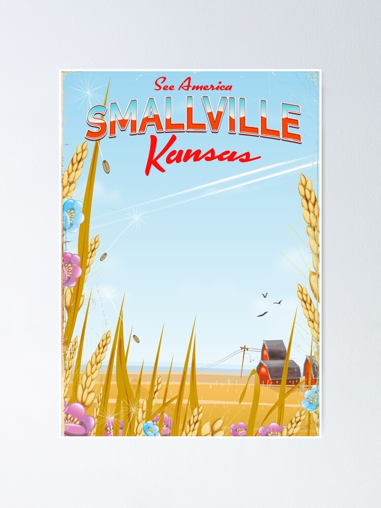 "Smallville Kansas vintage style Travel poster" Poster for Sale by ...
