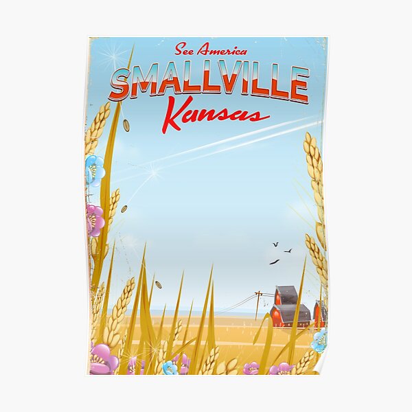 "Smallville Kansas vintage style Travel poster" Poster for Sale by ...