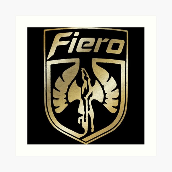 " Gold Pontiac Fiero Logo " Art Print for Sale by Wylliam459 | Redbubble