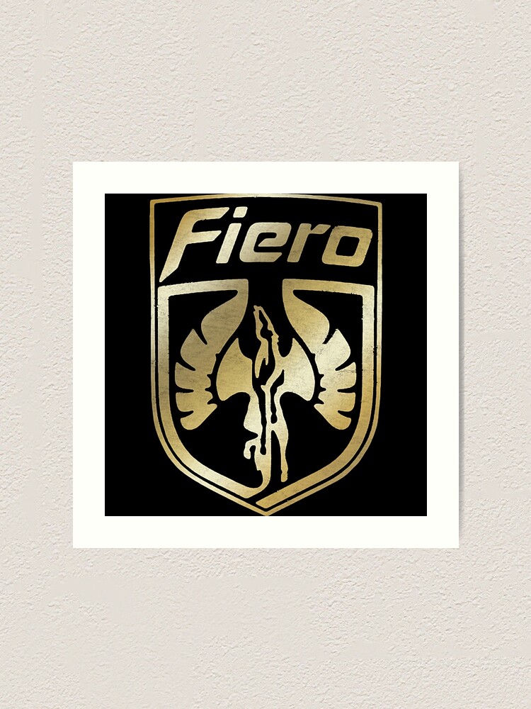 " Gold Pontiac Fiero Logo " Art Print for Sale by Wylliam459 | Redbubble