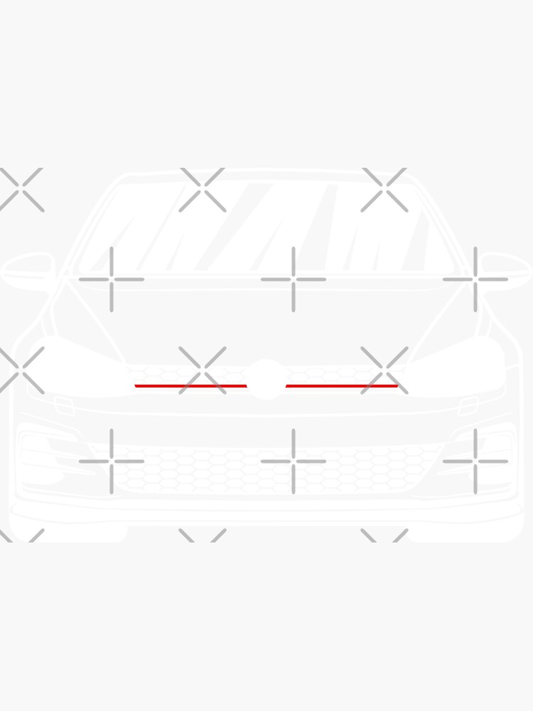 "MK7.5 Front View Vector Design" Sticker for Sale by AutoGemBG | Redbubble