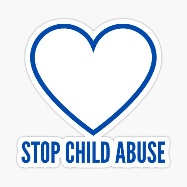 "Stop Child Abuse" Sticker for Sale by BookOfE | Redbubble