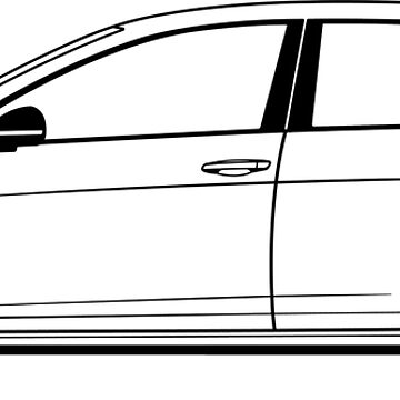 "MK7.5 Side View Vector Design." Sticker for Sale by AutoGemBG | Redbubble